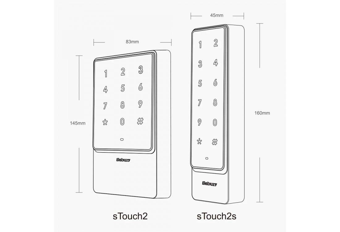 Kombinovaná klávesnice se čtečkou RFID EM čipů Sebury sKey2